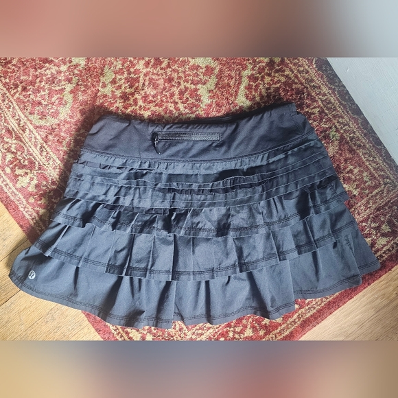 lululemon athletica | Skirts | Rare Lululemon Back On Track Ruffle ...